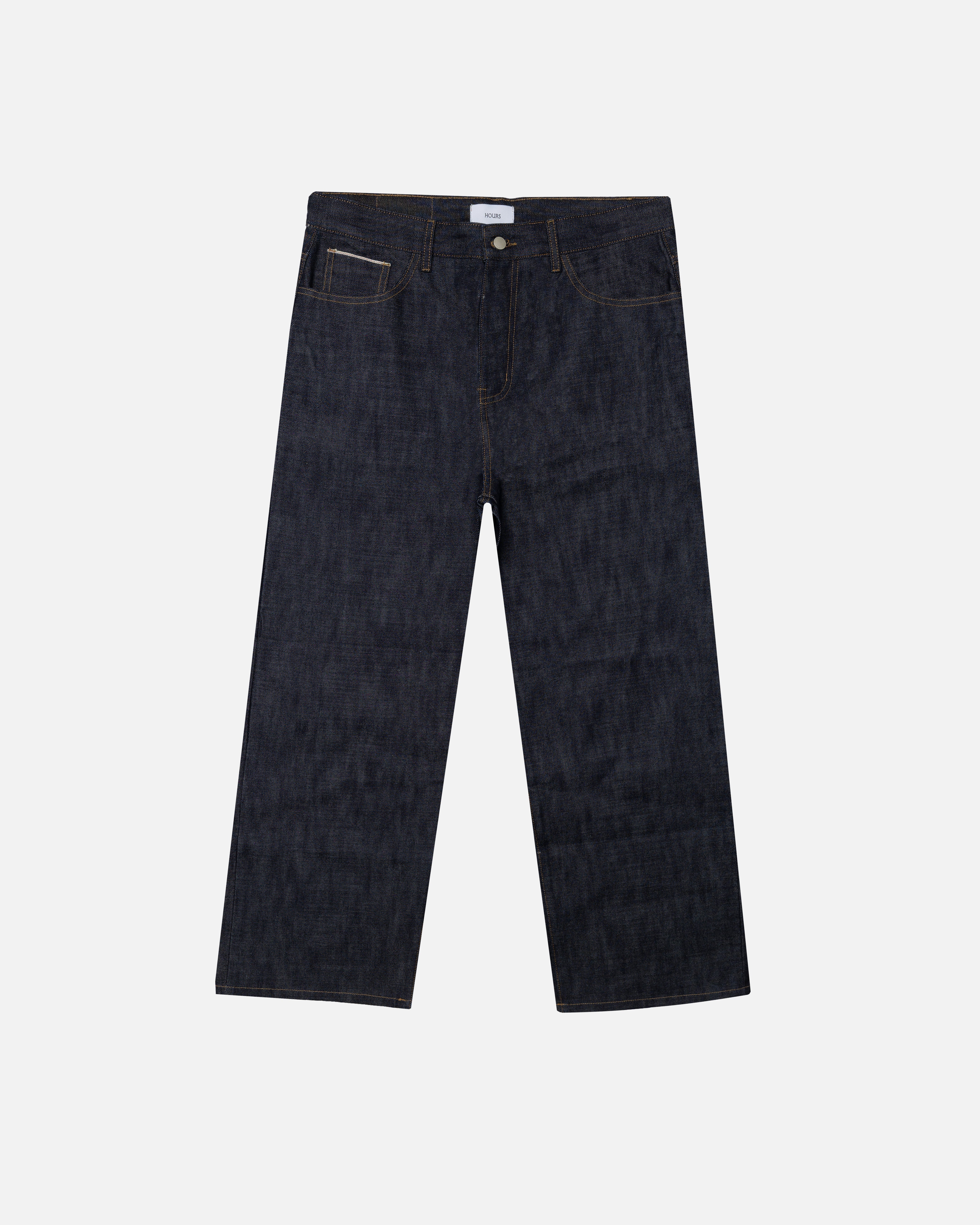 Baggy Raw Denim - Indigo – Hours
